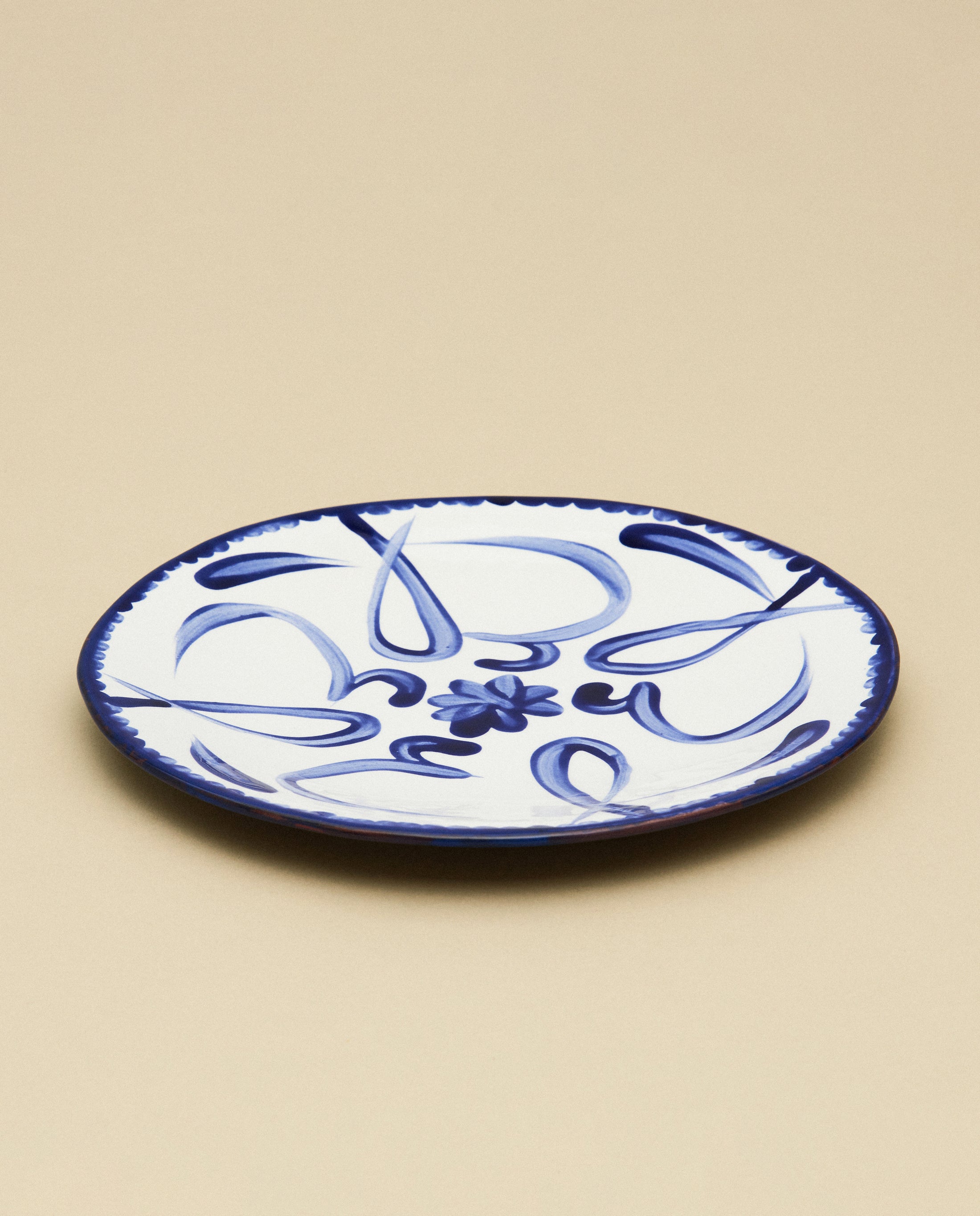The Calligraphy Plate, Blue – Levant